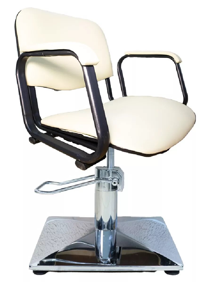 Кресло парикмахерское Kontakt гидравлика слоновая кость