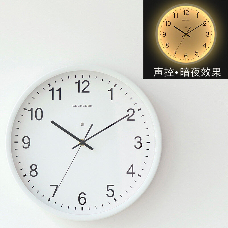 Часы настенные Geekcook Sun Simple Creative Home, голосовая активация, 12 дюймов