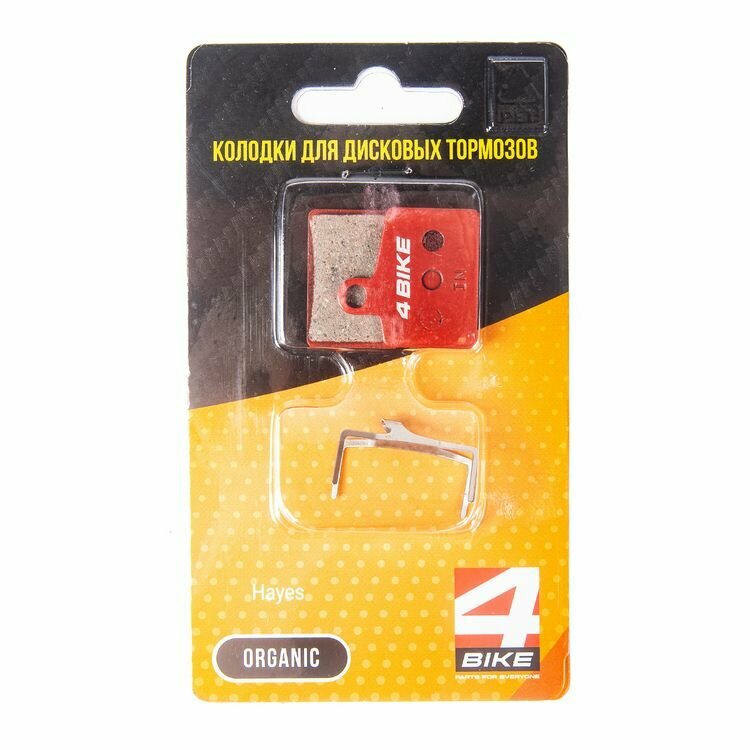 Колодки для дисковых тормозов 4BIKE AD 0505 OR в блистере, компаунд Organic для Hayes