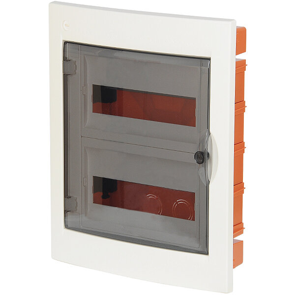 Бокс 81924 RAM base встраиваемый 24 модуля прозрачная дверь IP41 с клеммником 63А и замком ДКС