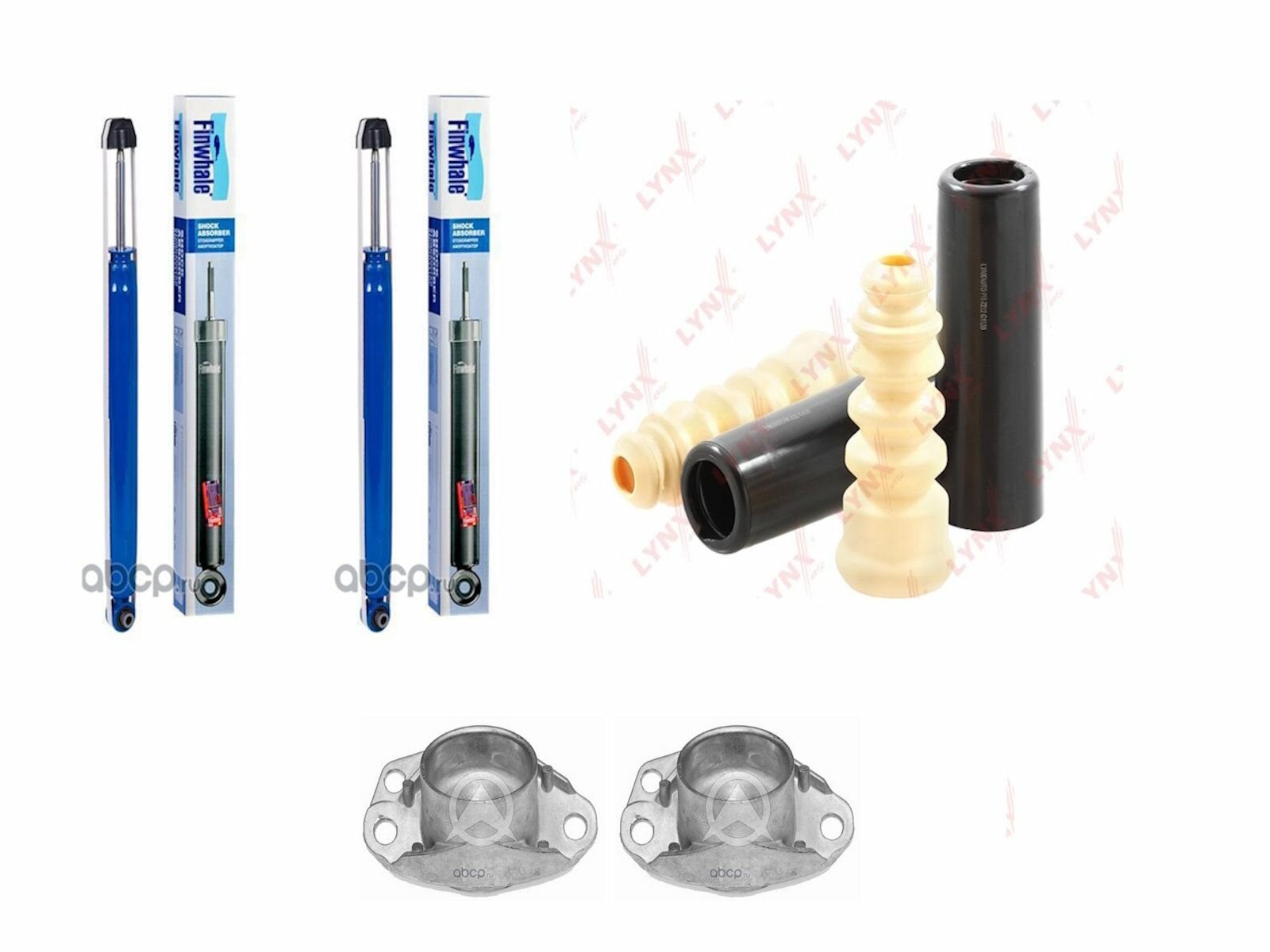 Задние амортизаторы Finwhale для Volkswagen Polo, Skoda Rapid, Фольсваген Поло, Шкода Рапид