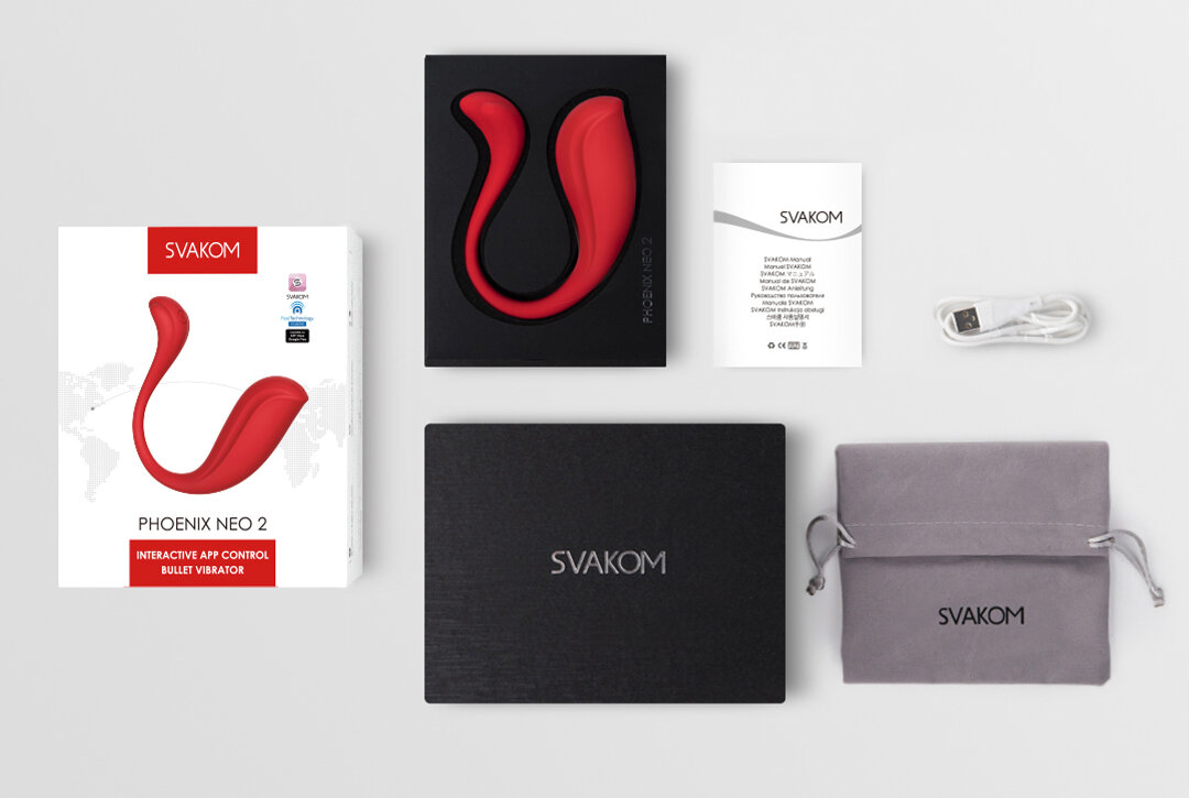 Вибромассажер Svakom Phoenix Neo 2, для точки G, силикон, красный