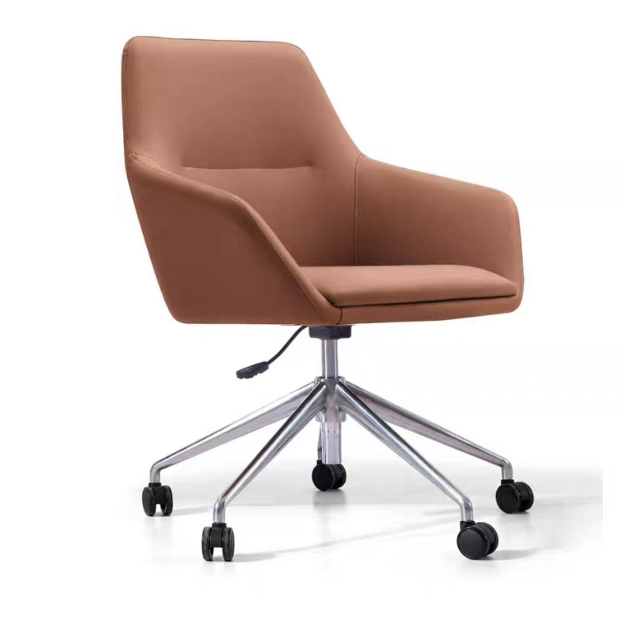 Кресло на колесиках Evora (Светло-коричневый/Основание серебро на колесиках 5шт)