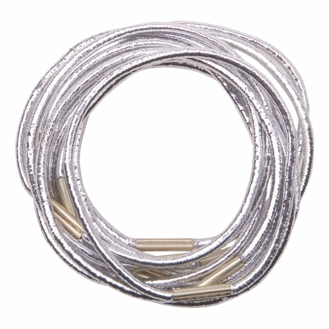 Резинки для волос DEWAL Midi RE041, серебристые, комплект 10шт