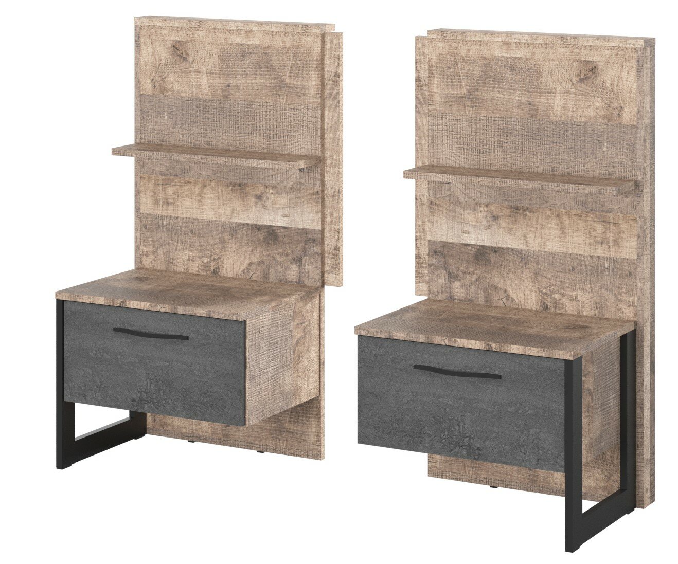 HUGO (хуго) тумбы прикроватные (комплект пр. лев.) 51,7 х 100,3 х 41,3 см *указан размер одной тумбы