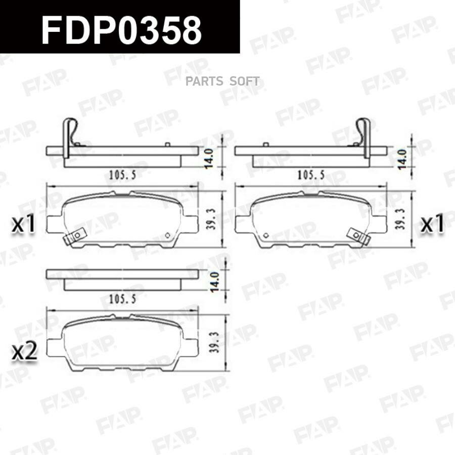 FDP0358 FAP Тормозные колодки для дисковых тормозов