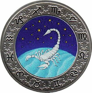 Жетон Санкт-Петербургский Монетный Двор Гознака "Скорпион", диаметр 27мм, УФ-печать