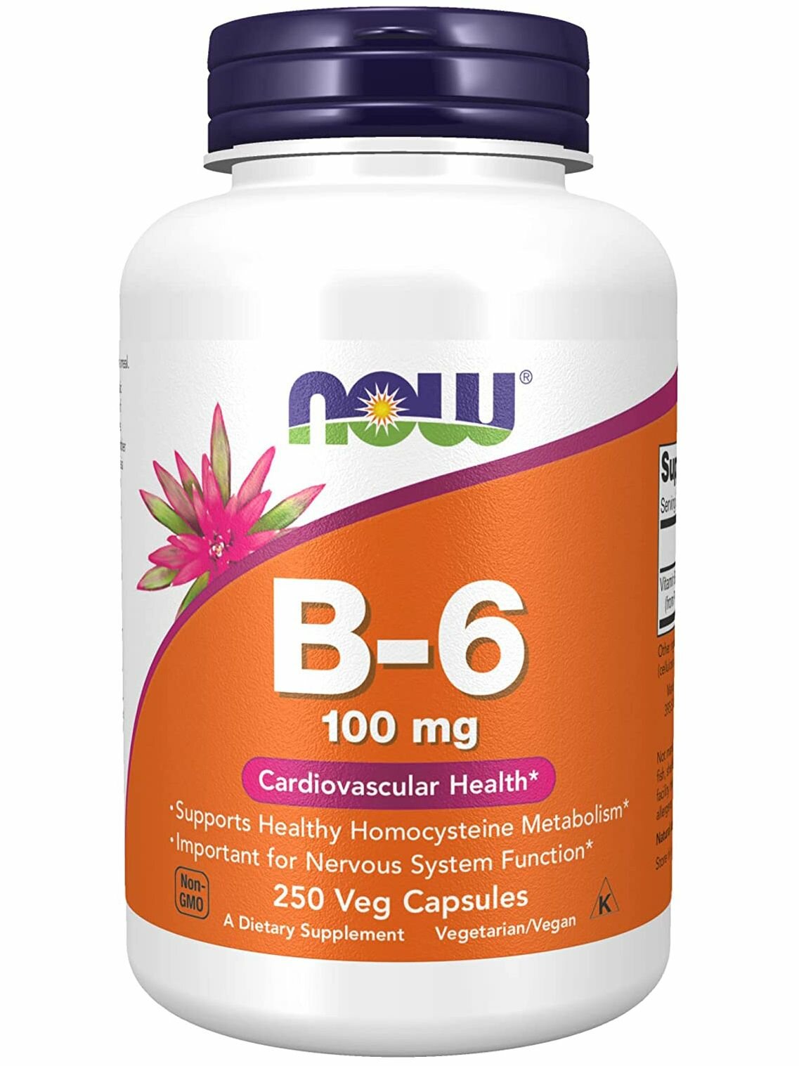 Витамин Б6/B6 NOW Vitamin B-6 100 mg - 250 вегетарианских капсул