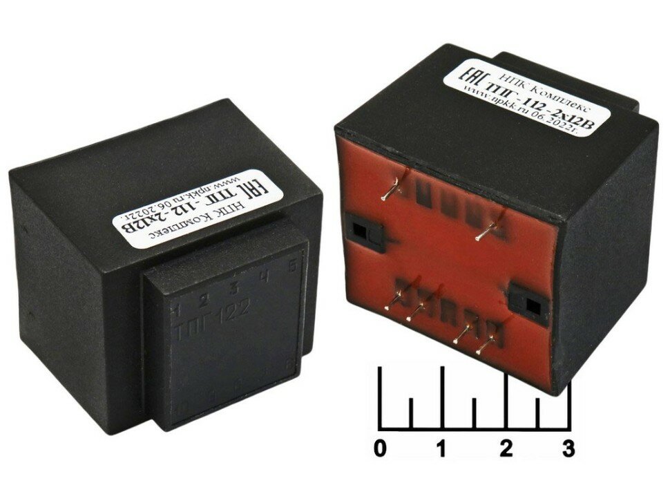 Трансформатор 2*12V 0.6A ТПГ-122