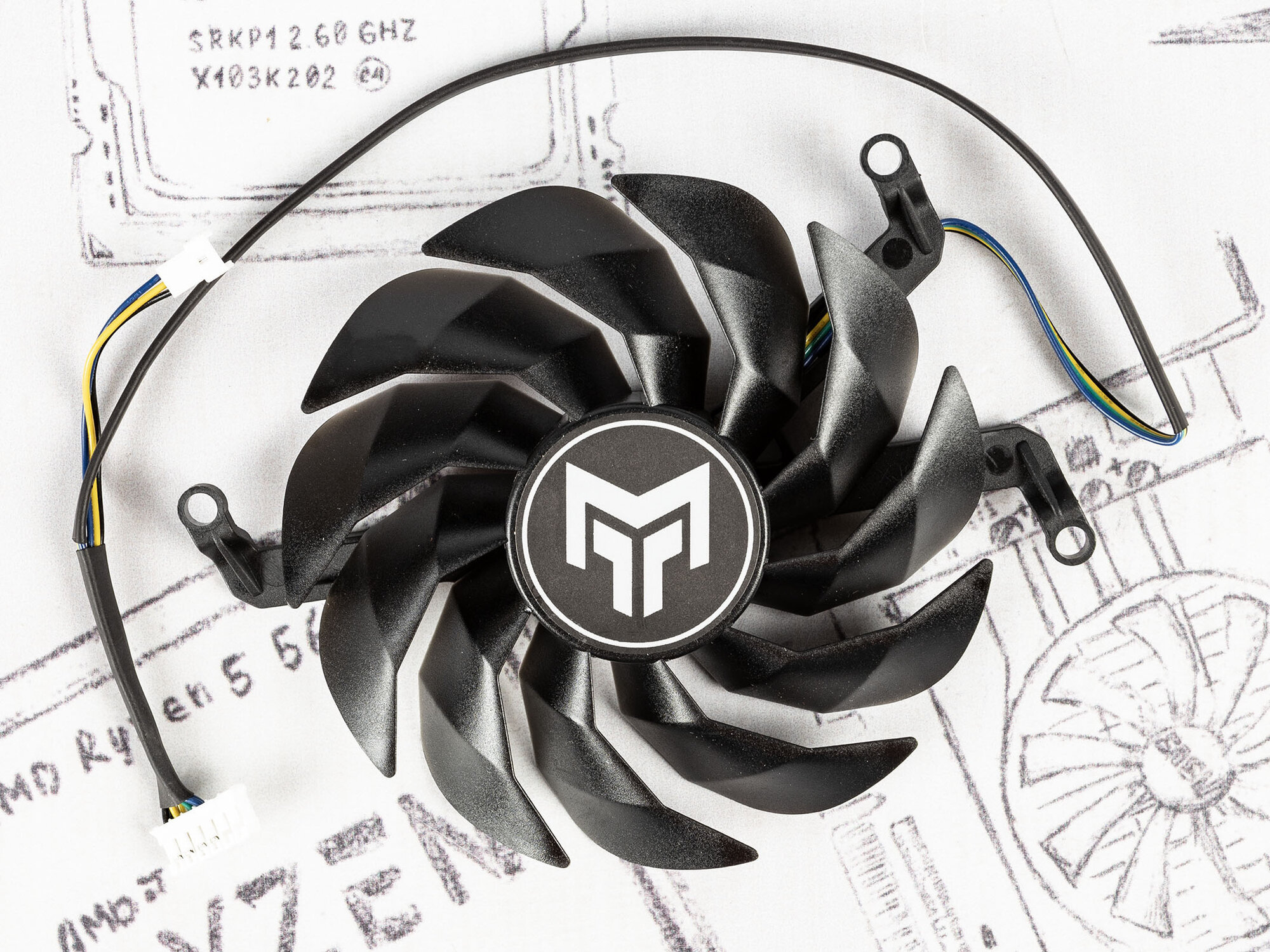 Вентилятор для видеокарты GALAX RTX 3060 3070 3080 3090 Ti METALTOP ⌀88мм | №1