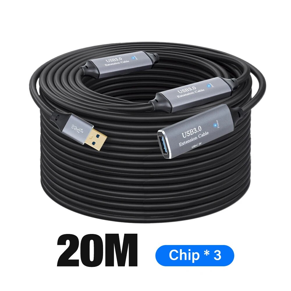 USB 3.0 Удлинитель кабеля с усилителем 20m