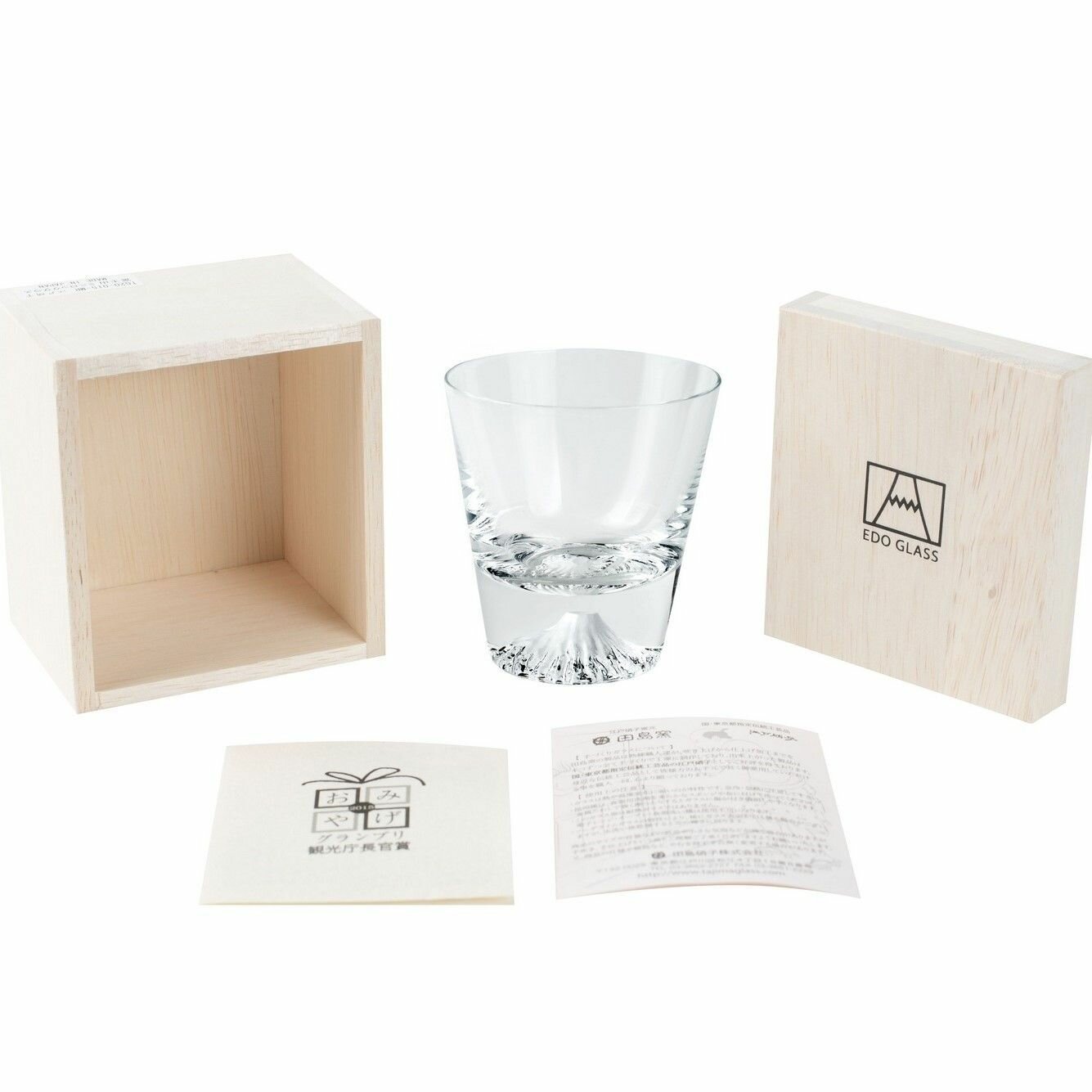 Стакан TAJIMA GLASS "Фудзи", с гравировкой, бесцветный, 170 мл