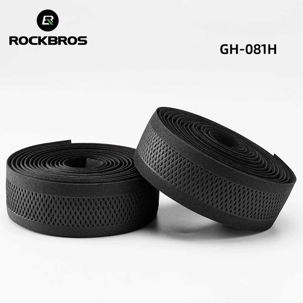 ROCKBROS лента на руль велосипеда GH-081H, черная, Embossed black