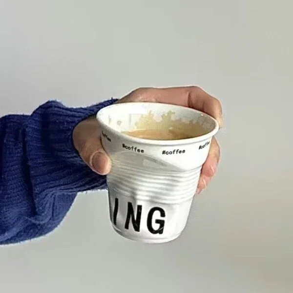Кружка кофейная белая 200 мл, 1pc withletter