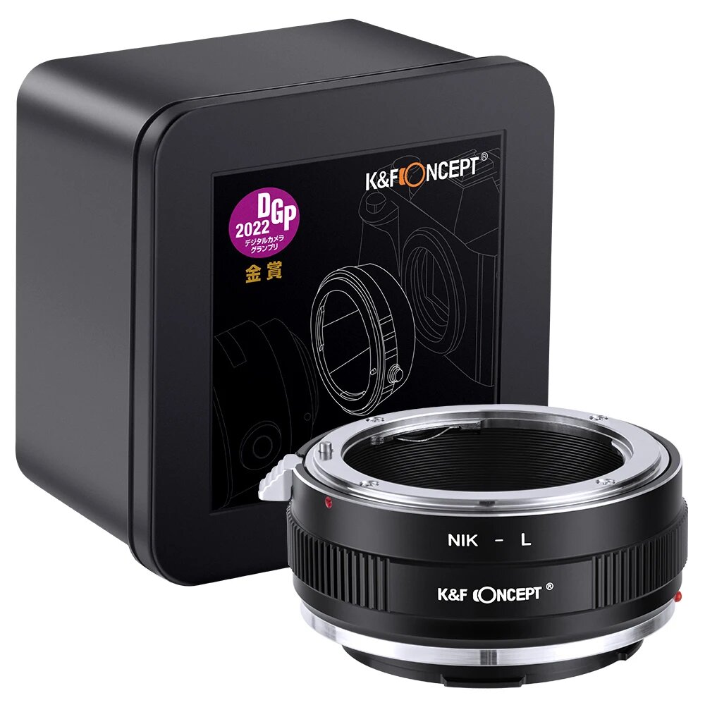 Переходник K&F CONCEPT Nik-L для объективов Nikon F AI на камеры с байонетом L (Sigma, Leica, Panasonic)