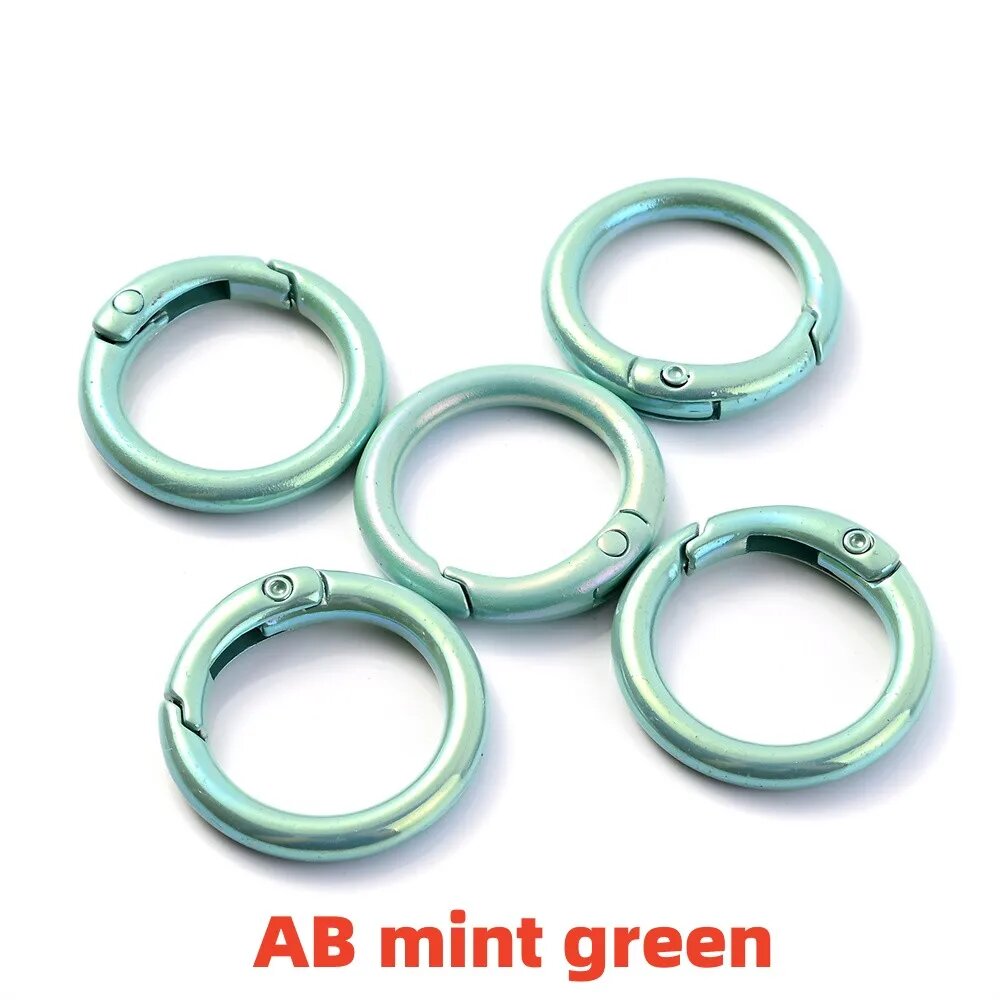 Защелки-лобстеры 25 мм, AB mint green (5 шт)