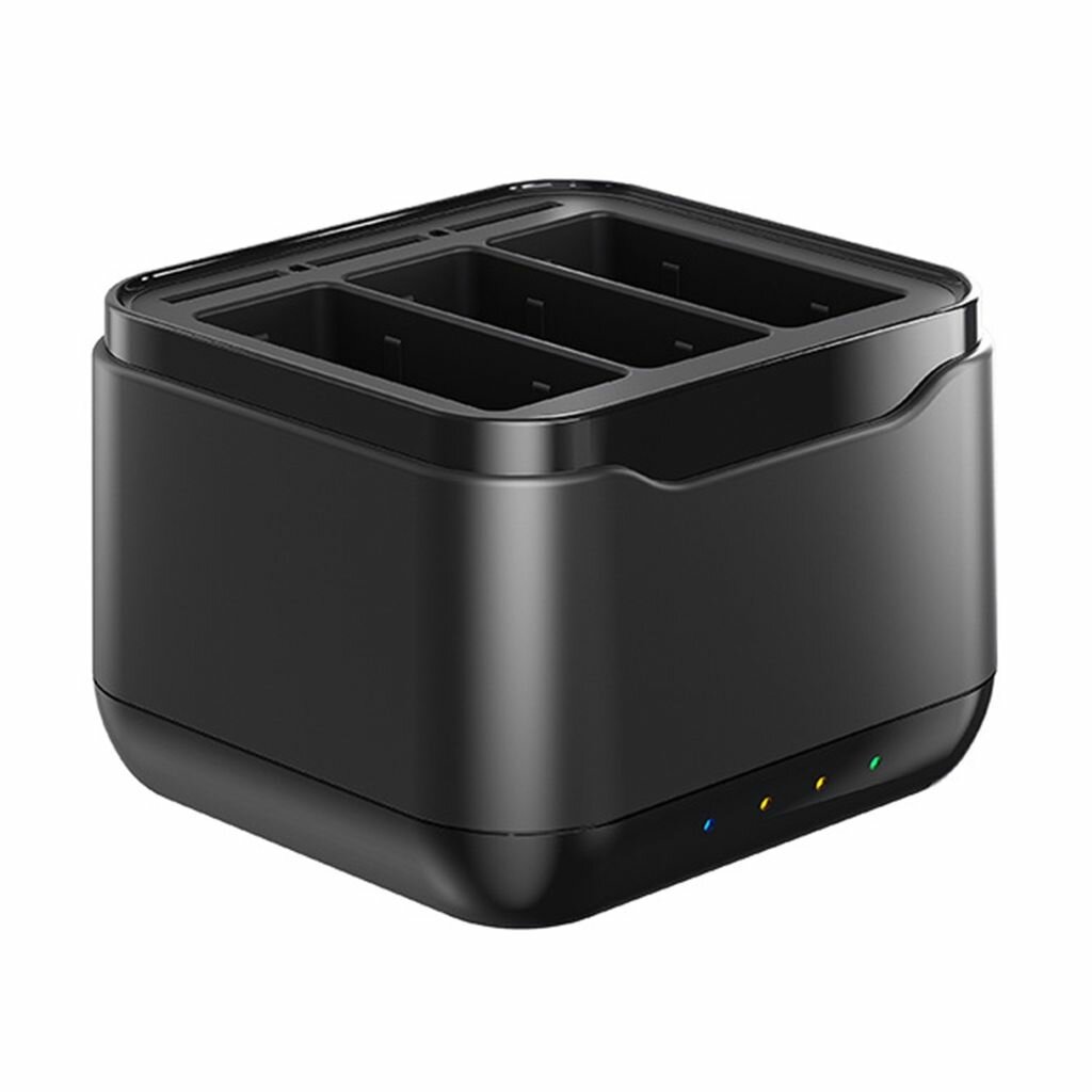 Док-станция для зарядки аккумуляторов на 3 слота с кабелем питания для 13-го поколения, черная