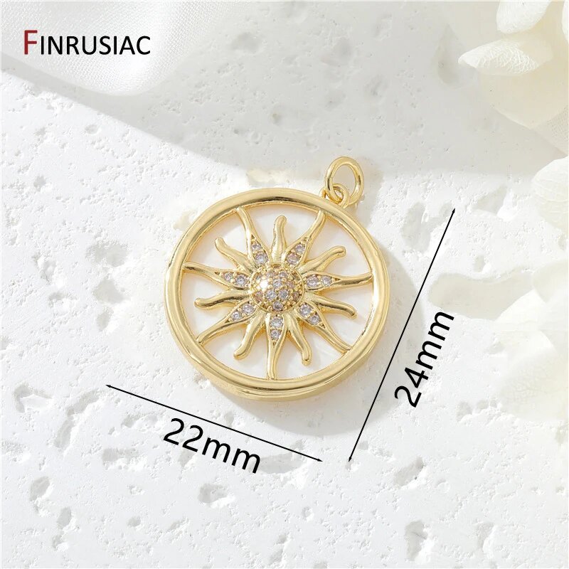 Золотые шармы FINRUSIAC 2 pieces, 14K Gold Plated