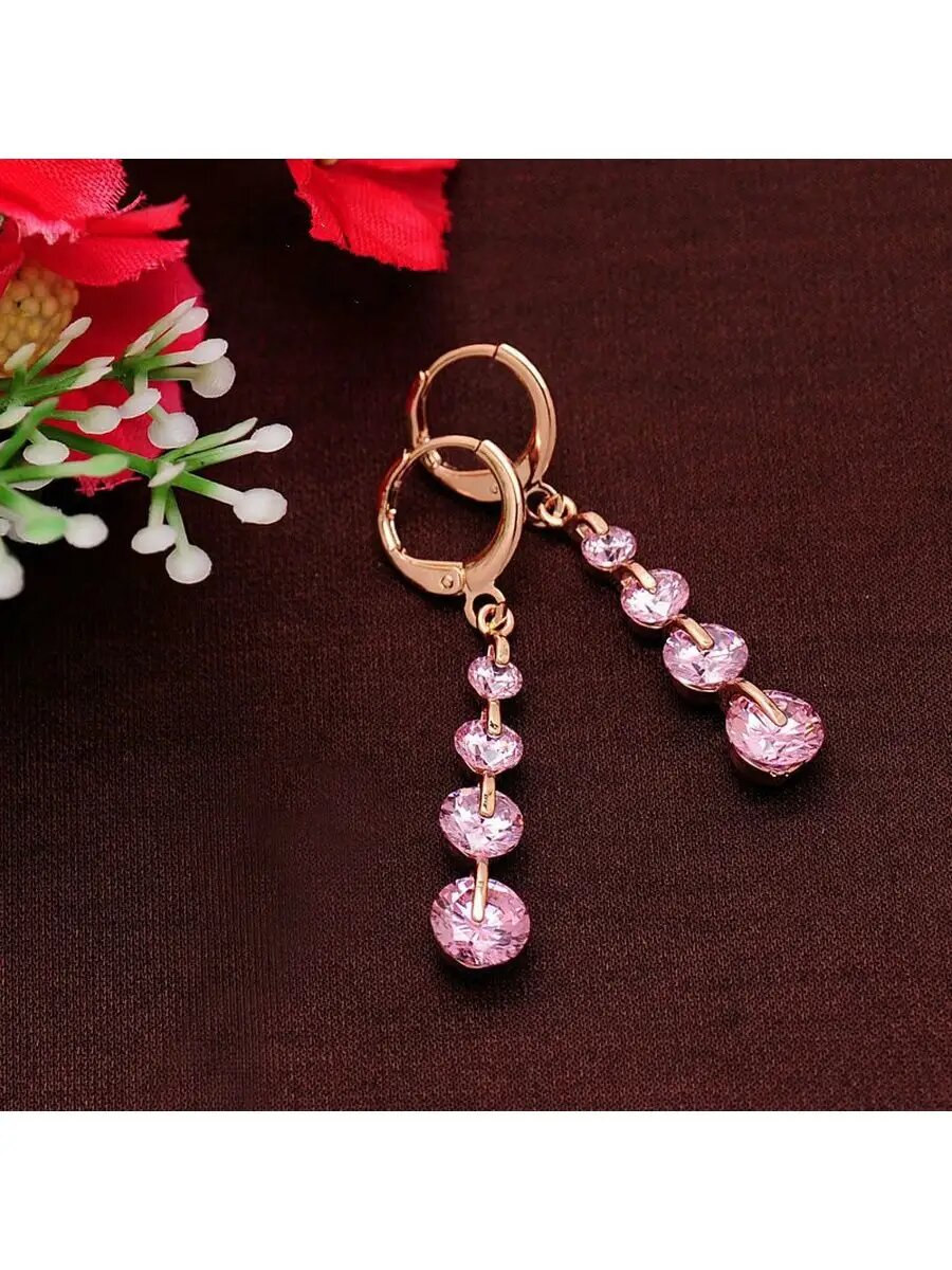 Серьги, фианит