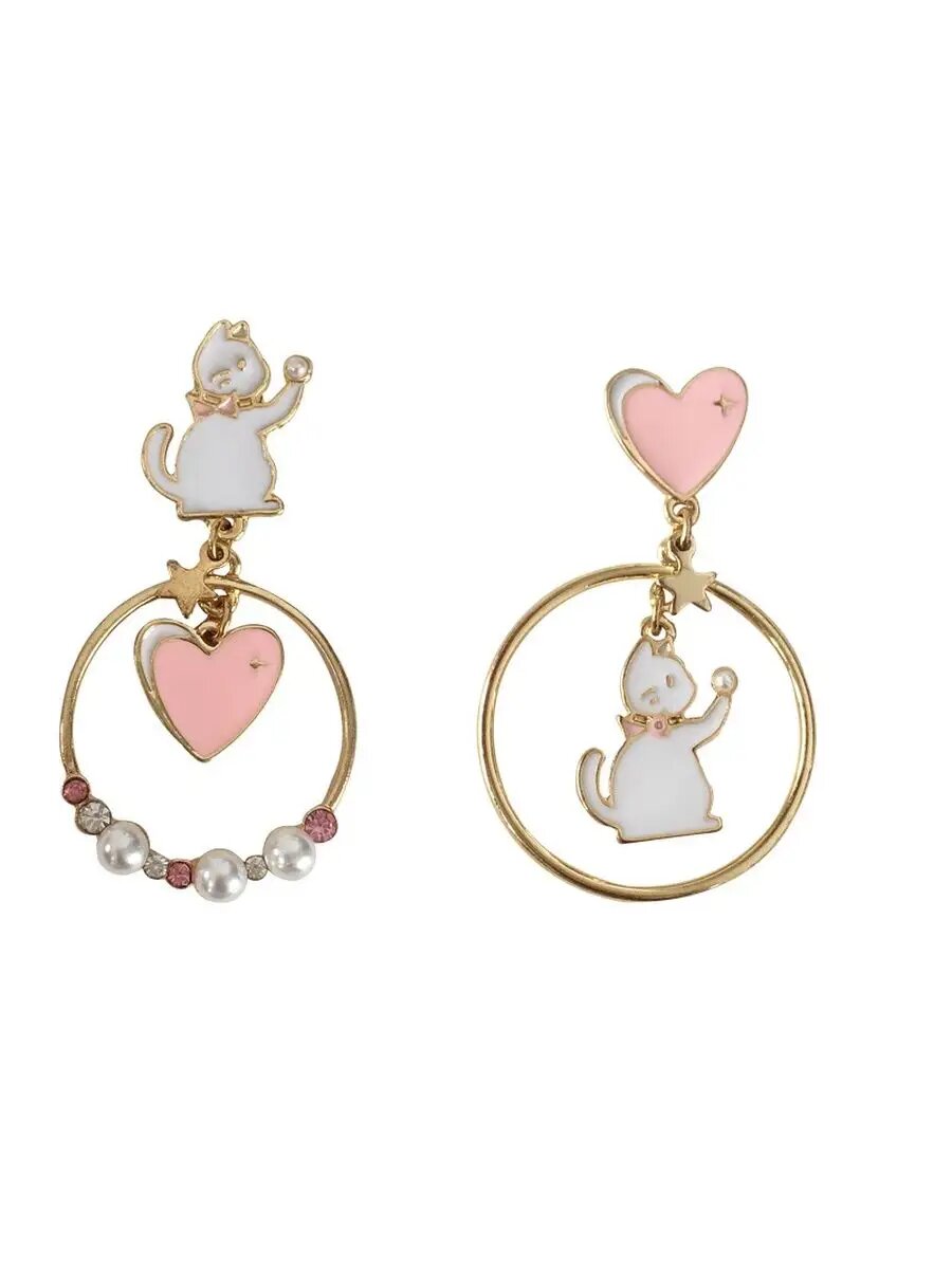 Серьги непарные, акрил