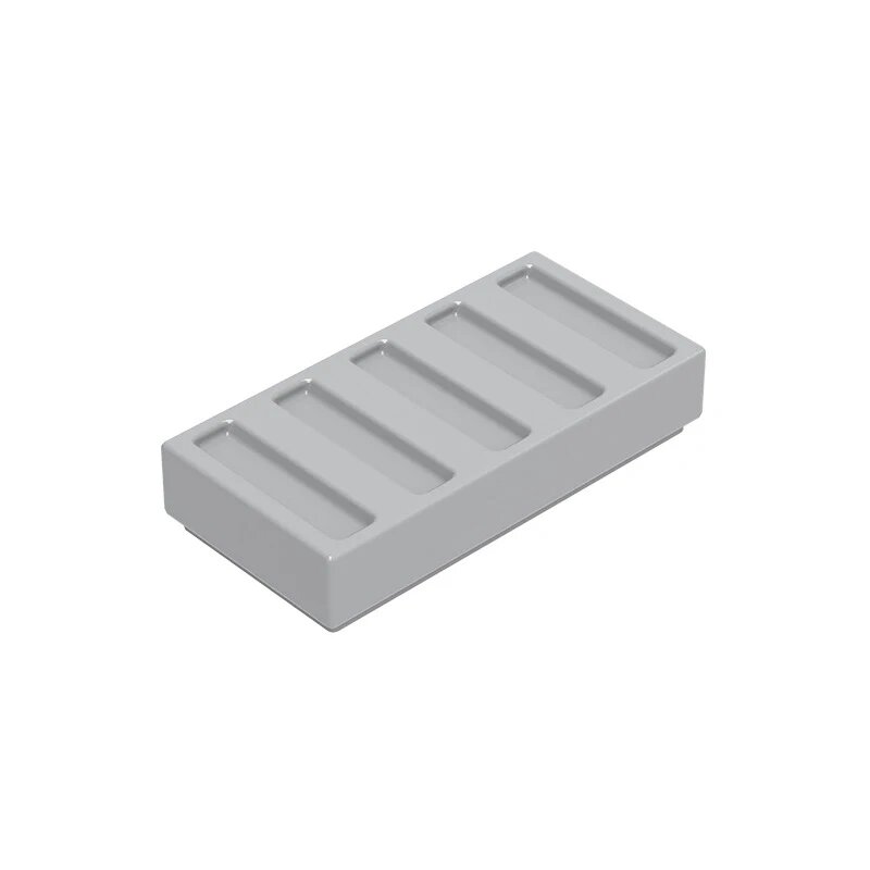 Серый MOC 10 шт. 2412 Вт плитка 1x2, строительный блок