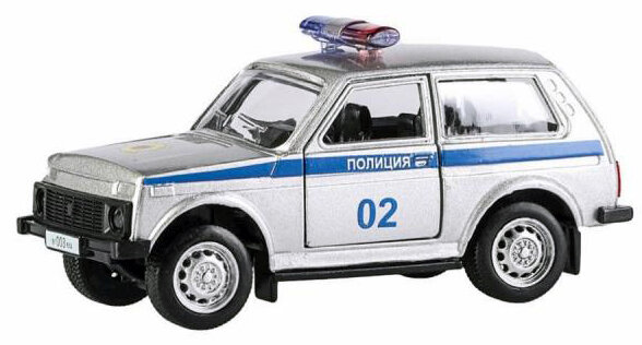 Модель автомобиля Play Smart 2121 Полиция, 1/50, инерционная 6400B