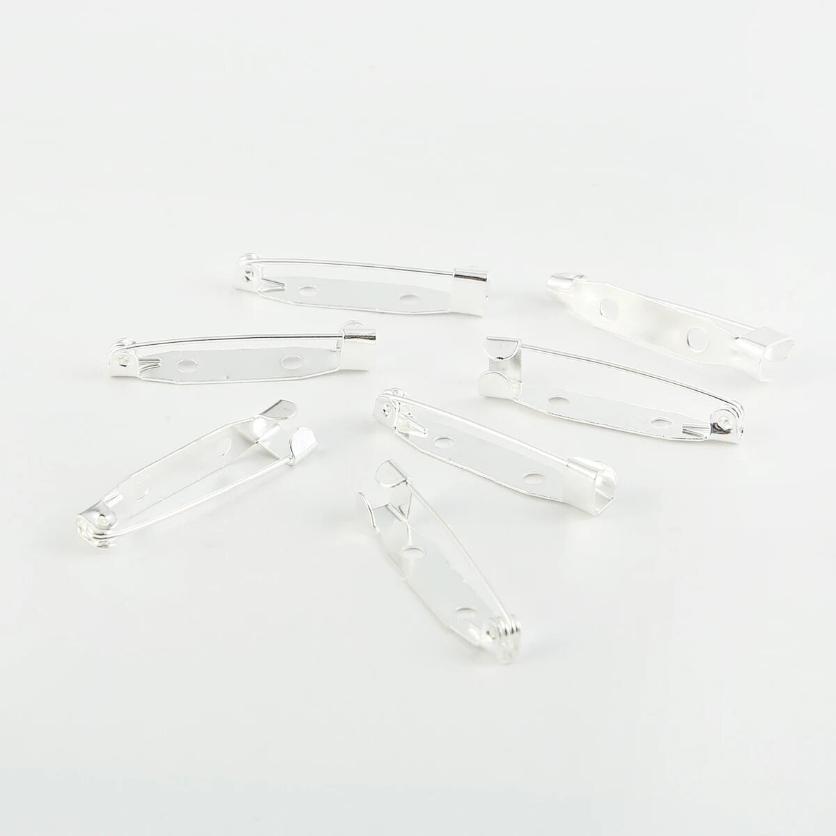 Серебряные застежки для брошек, набор из 10 штук 30mm, Silver
