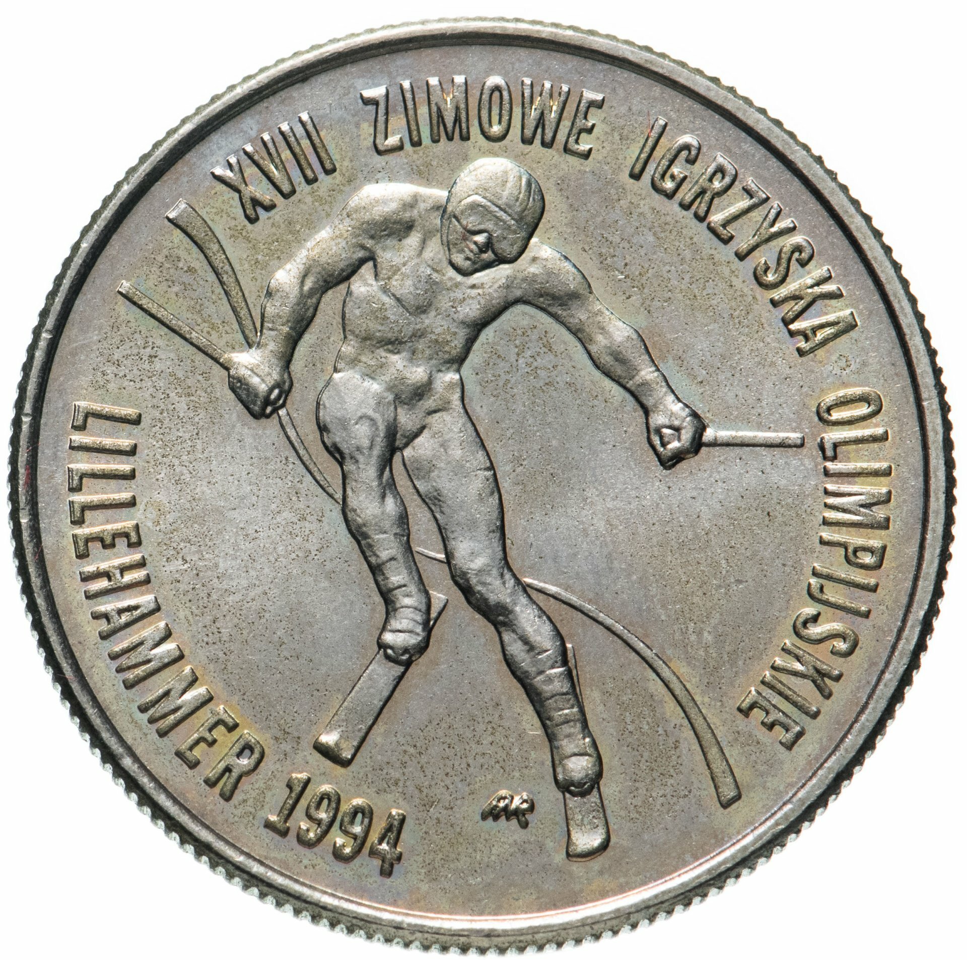 Польша 20000 злотых zlotych 1993 XVII зимние Олимпийские Игры, Лиллехаммер 1994, Мельхиор медь-никель, в сохранности UNC