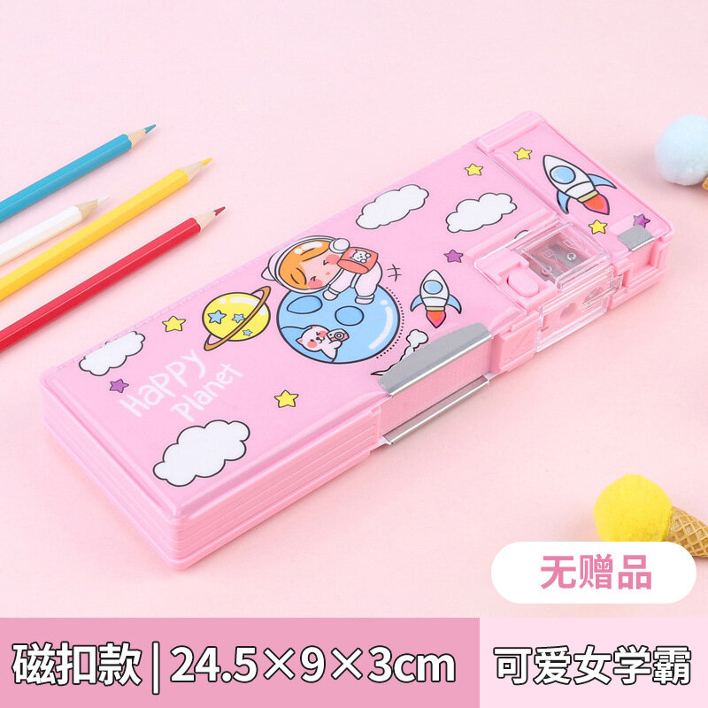 Пенал-трансформер "Cute Xueba", для начальной школы, двусторонний, черный