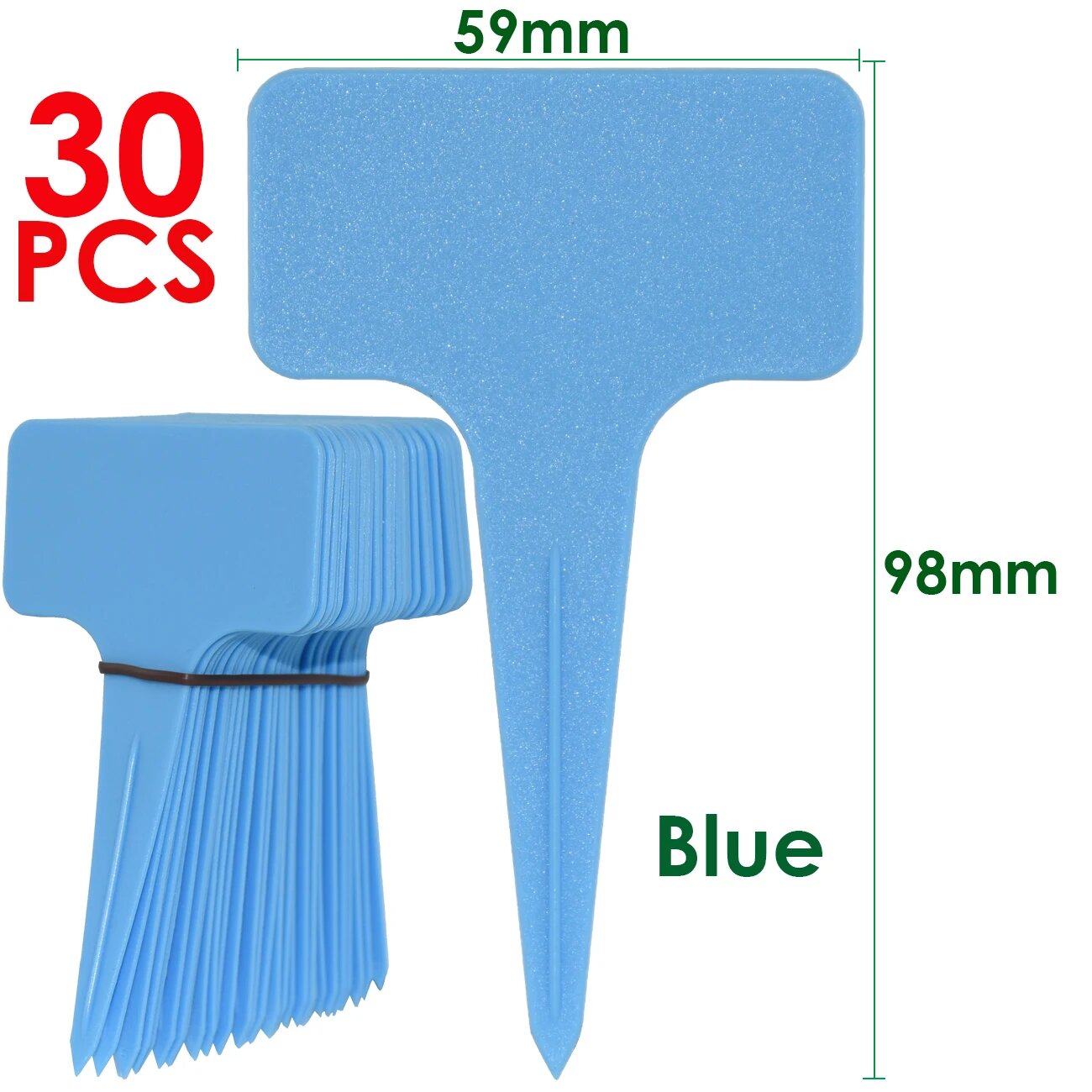 Пластиковые водонепроницаемые бирки для растений 30 шт Синий, Blue-30pcs