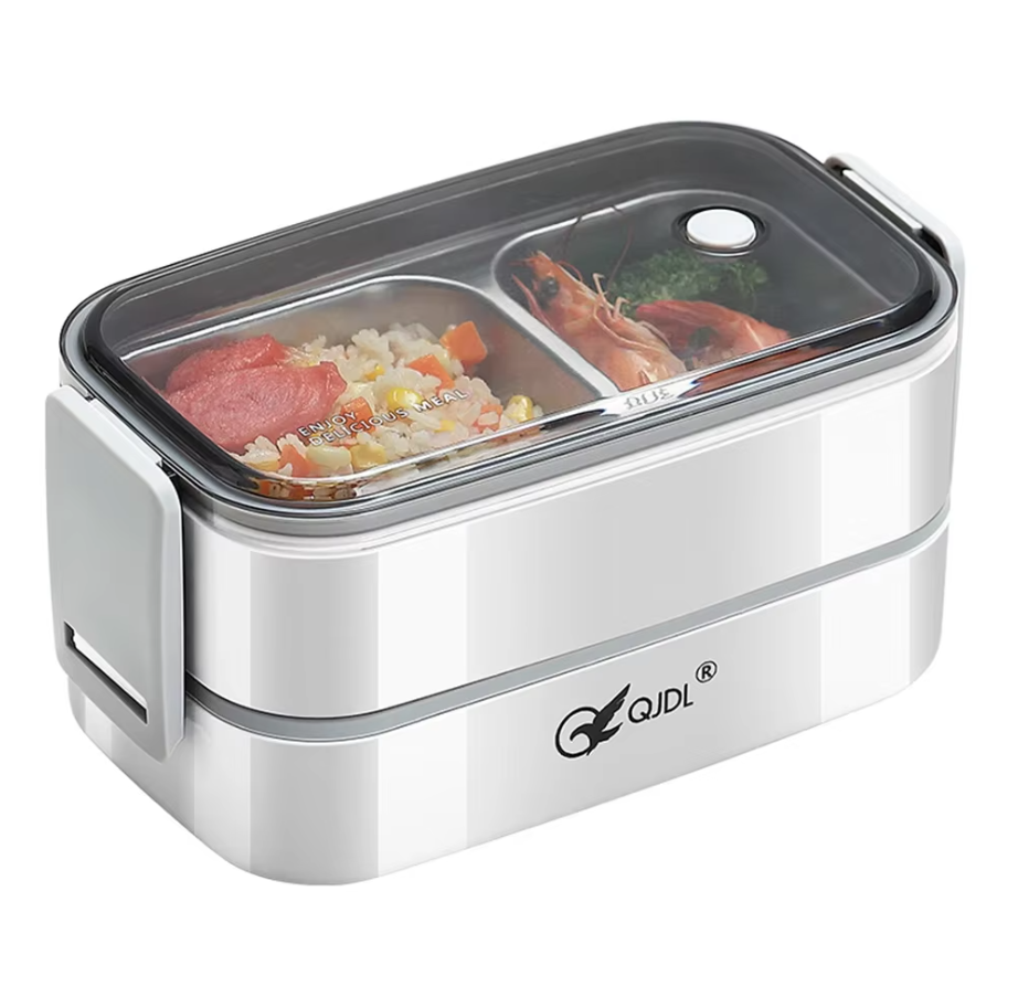 Герметичный ланч-бокс, термоконтейнер для еды, 3 ячейки, нержавеющая сталь