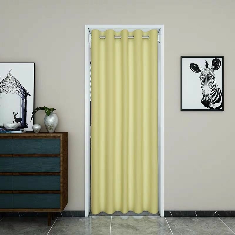 Дверь межкомнатная, Выдвижной стержень из нержавеющей стали, 70x240cm, желтый