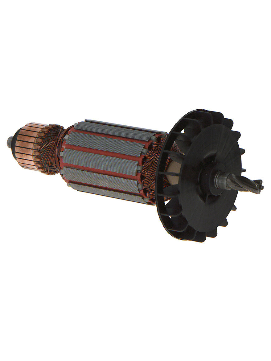 Ротор (Якорь) (L-169 мм, D-40 мм, 4 зуба, наклон вправо) для перфоратора ELITECH П 4-32ЭМ (E2205.013.01)