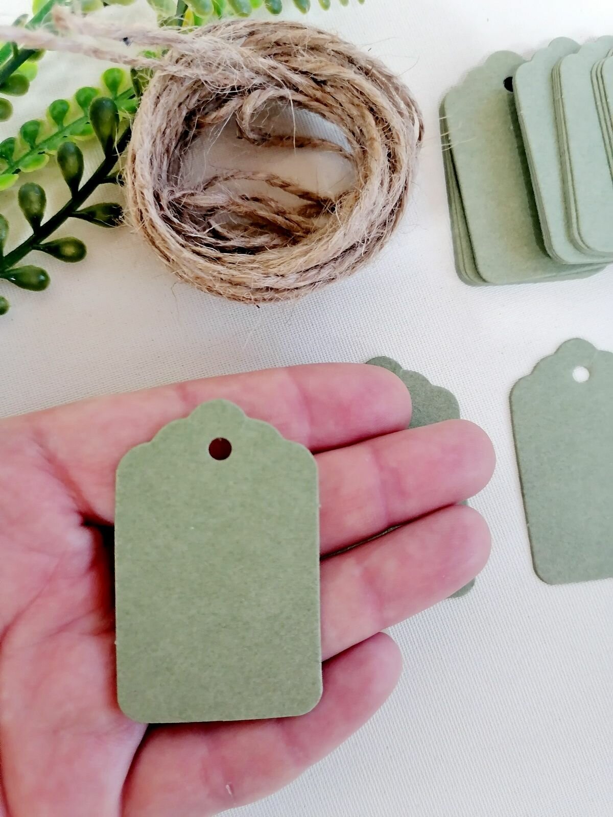 Бирки для подарков фигурные, Эвкалипт,30 шт