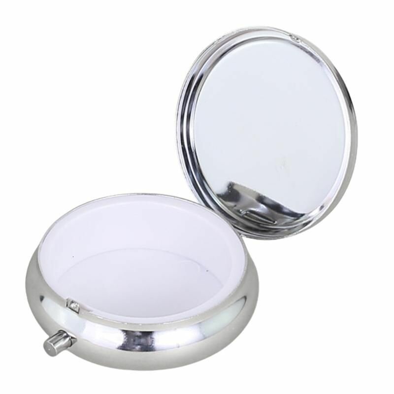 Металлический контейнер для таблеток, - серебряная одинарная сетка