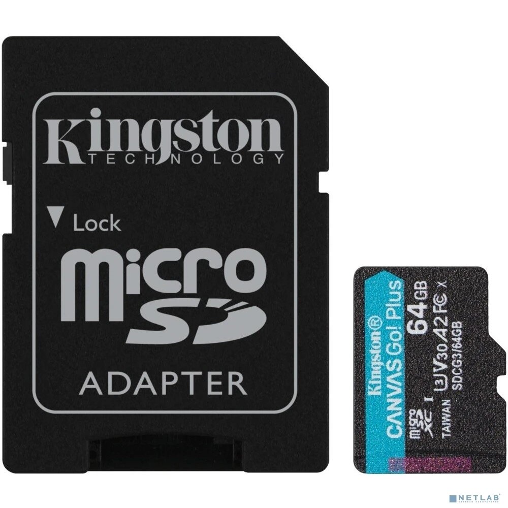Флеш карта Kingston Canvas Select Plus microSDXC 64Gb C10 SDCS3/64Gb