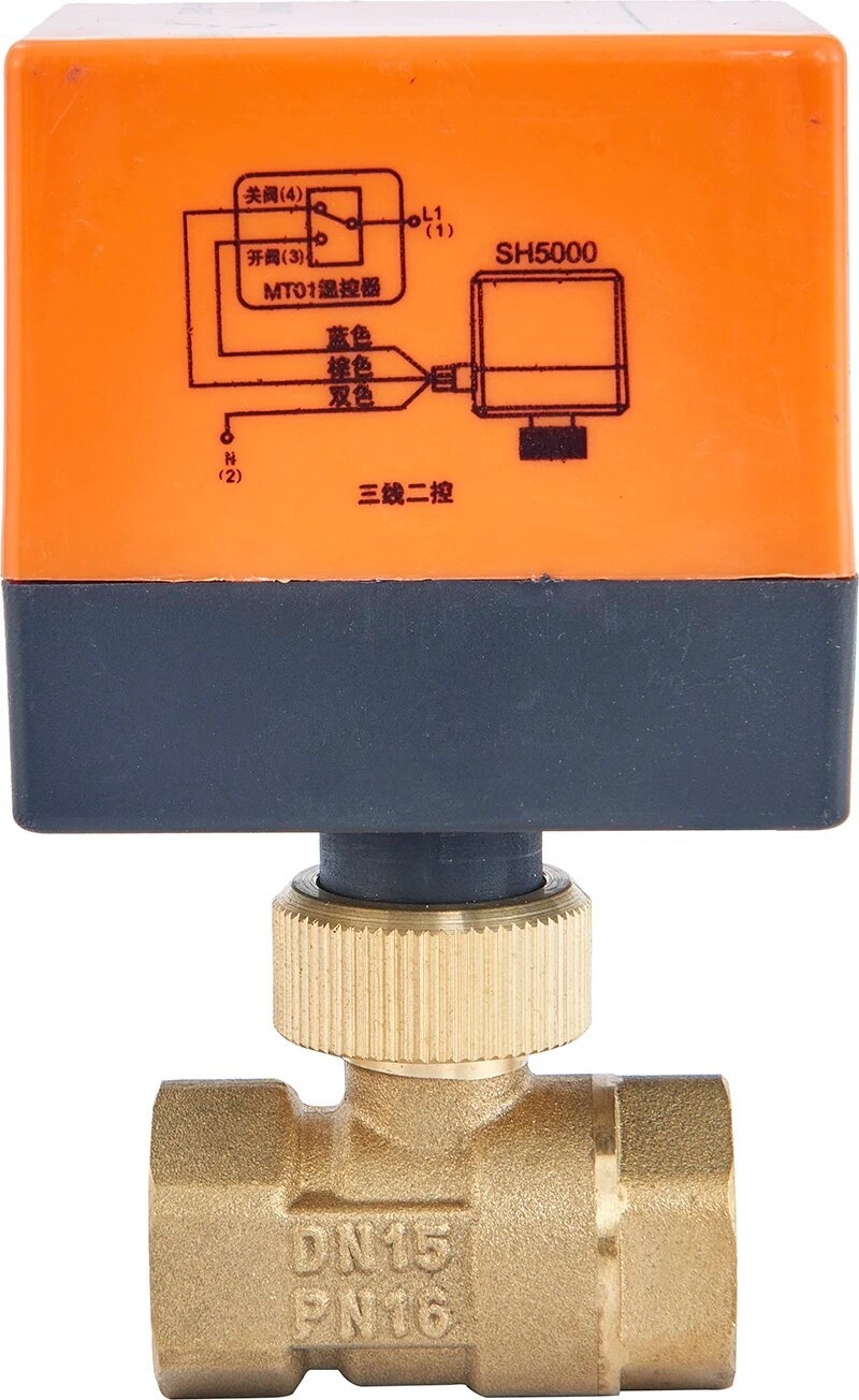 Шаровой кран с резьбой и электроприводом, латунный, 2 канала, 3 провода, 220 В, 12 В, 24 В, DN15, DN25, DN20, 220 МПа, с приводом для воды, газа, DN20, 220 В