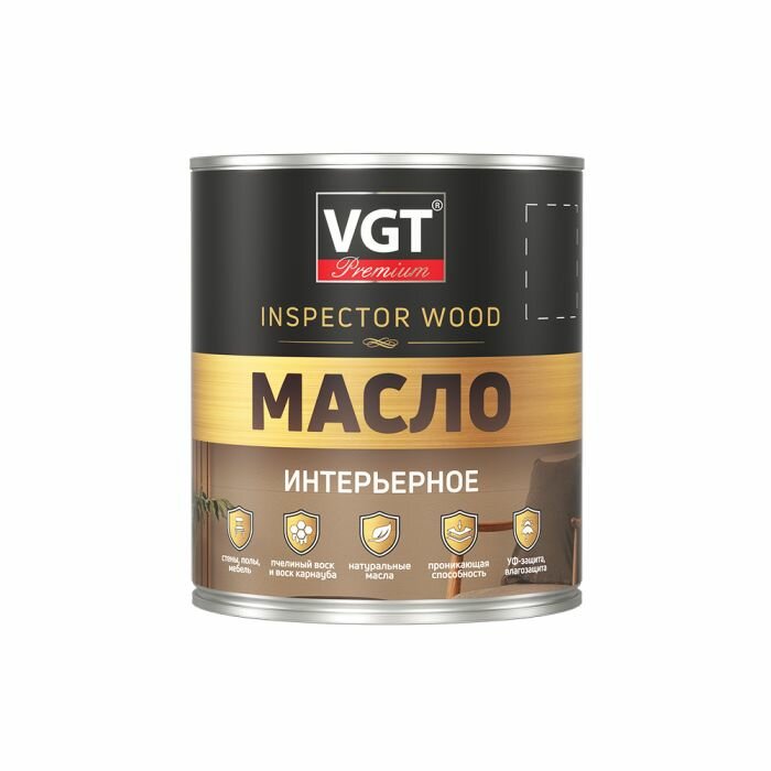 ВГТ Масло интерьерное VGT Темный орех 0.75 л