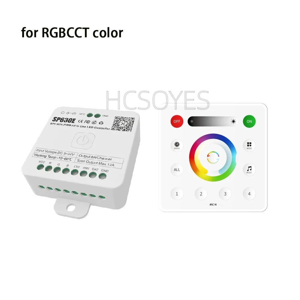 HCSOYES SP630E RGB CCT контроллер с пультом