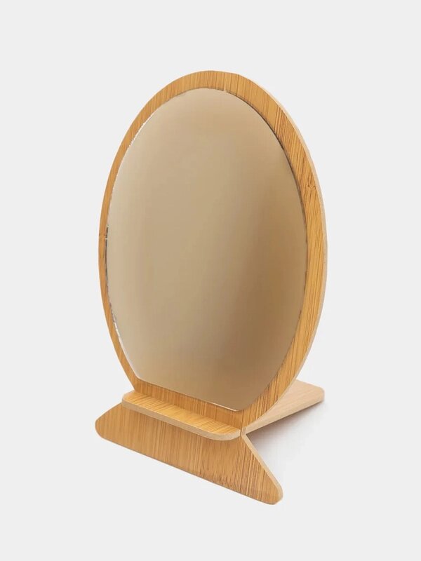 Зеркало деревянное на подставке, 14х20 см