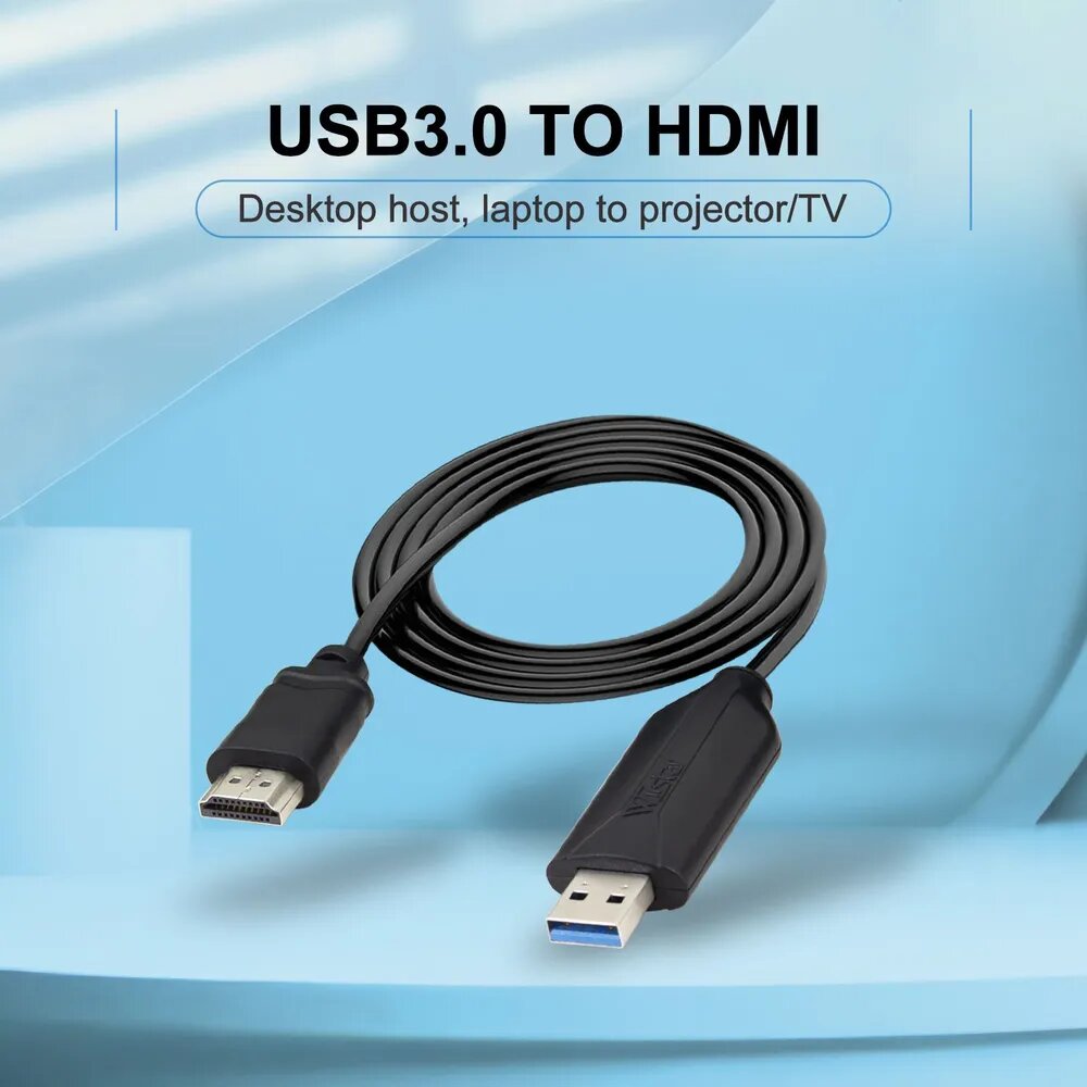 Видеокабель USB 3.0 Type-A/HDMI, 1.5 м, черный