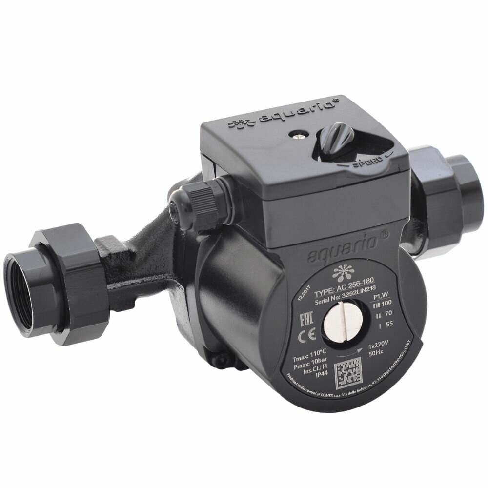Насос циркуляционный Aquario AC 25-6 180 мм (с гайками)