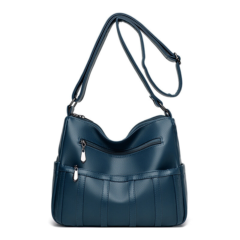 Textured women's bag This year's soft leather multi-layer versatile shoulder crossbody bag large capacity middle-aged and elderly mother's bag