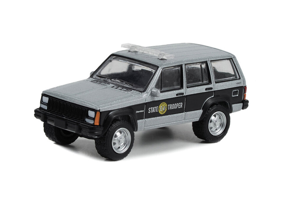 Модель коллекционная Jeep cherokee 4Х4 north carolina highway patrol state trooper 1995 (длина модели 6-10 см)