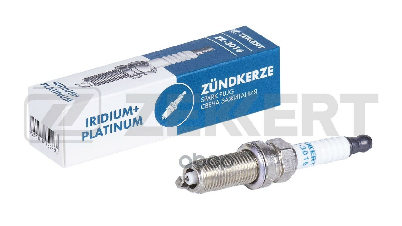 Свеча зажигания (Iridium+Platinum аналог NGK 94124 цена за 1 шт.) Mazda 6 III 12- CX-5 I-II 11- Zekkert арт. zk-3016
