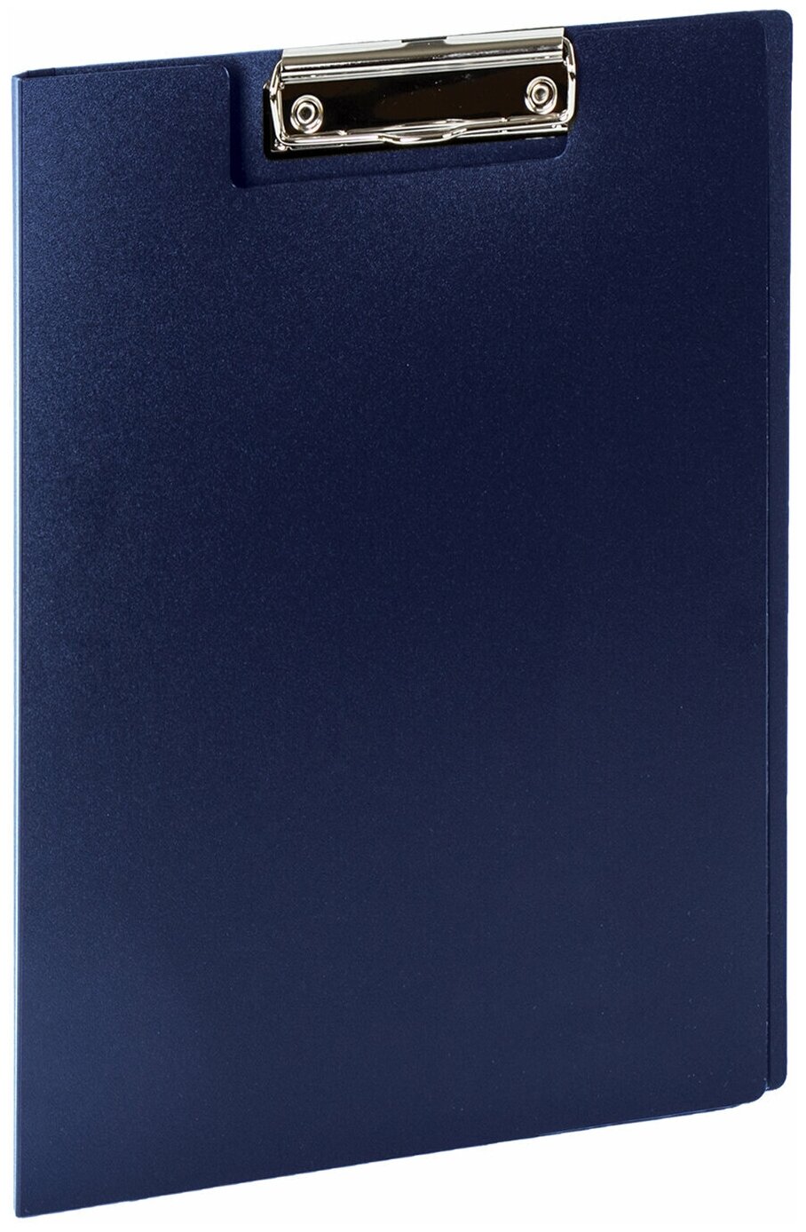 Папка-планшет STAFF, А4 (310х230 мм), с прижимом и крышкой, пластик, синяя, 0,5 мм, 229220