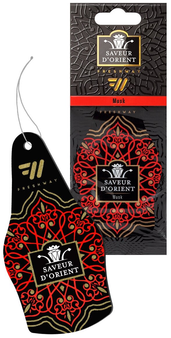 Ароматизатор воздуха "Fresh Way Saveur D'Orient" Musk - на бумажной основе подвесной Мускус SO02