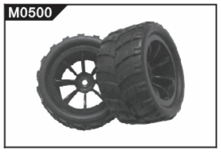 Левые колеса монстра 1/16 HuanQi (запчасти) HQ-M0500