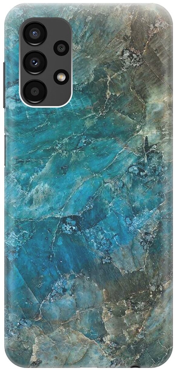 Силиконовый чехол Темно-синий мрамор на Samsung Galaxy A13 4G / Самсунг А13 4Г