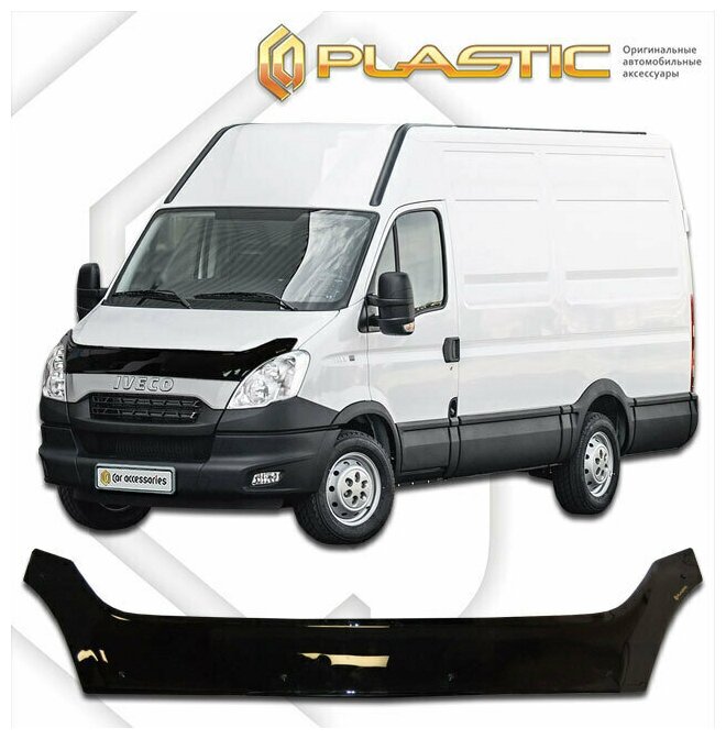 Дефлектор капота (exclusive) (Classic черный) Iveco Daily